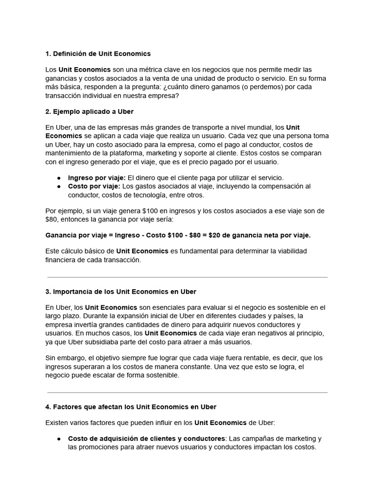 Unit Economics | PDF | Business | Marketing