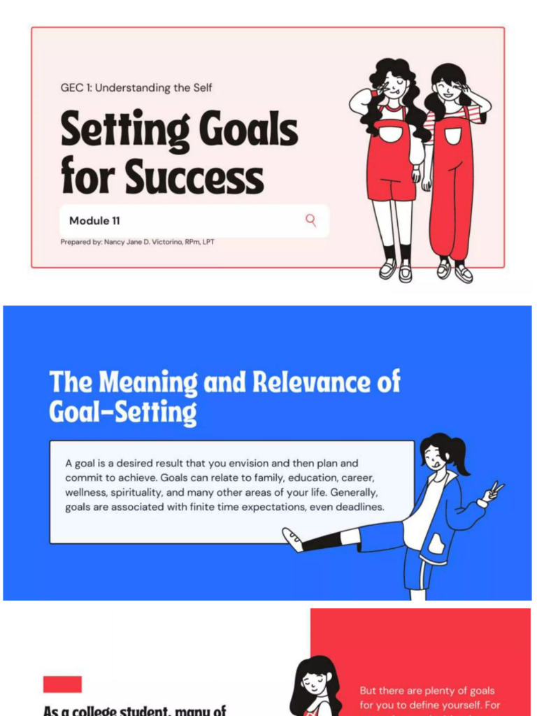 Lesson 12 - Setting Goals for Success.ppt | PDF