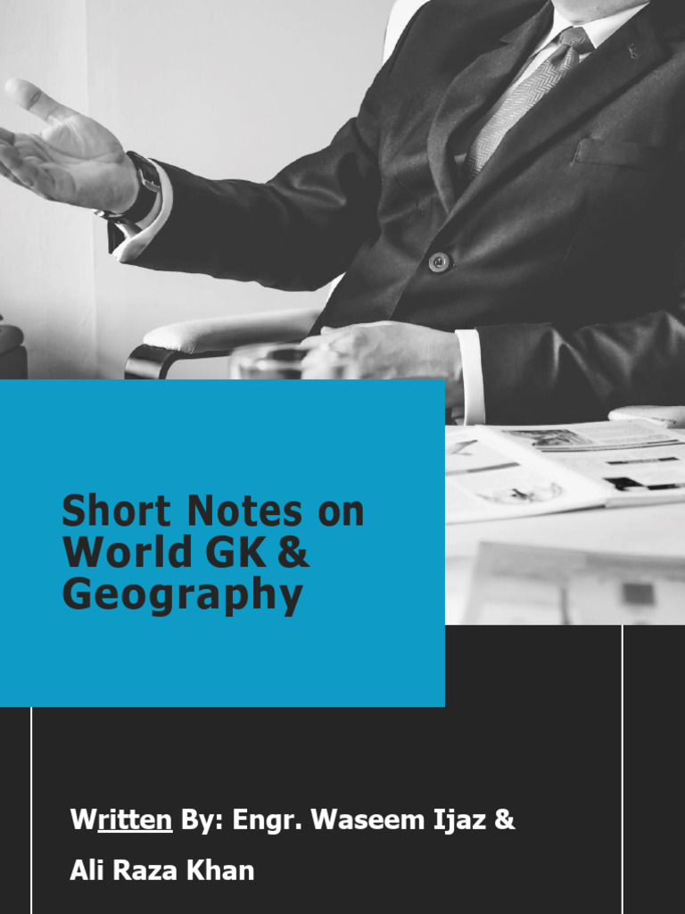World Geography & GK Study Guide | PDF | South America | Europe