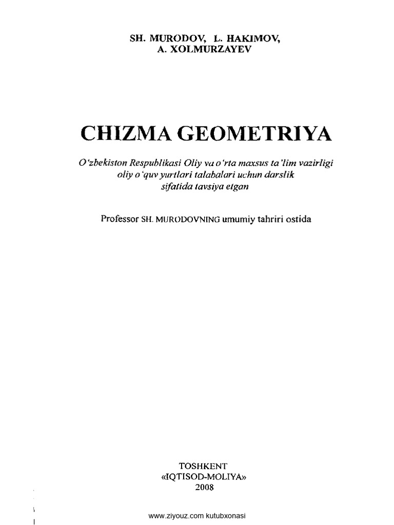Chizma geometriya (Sh.Murodov va b.) | PDF