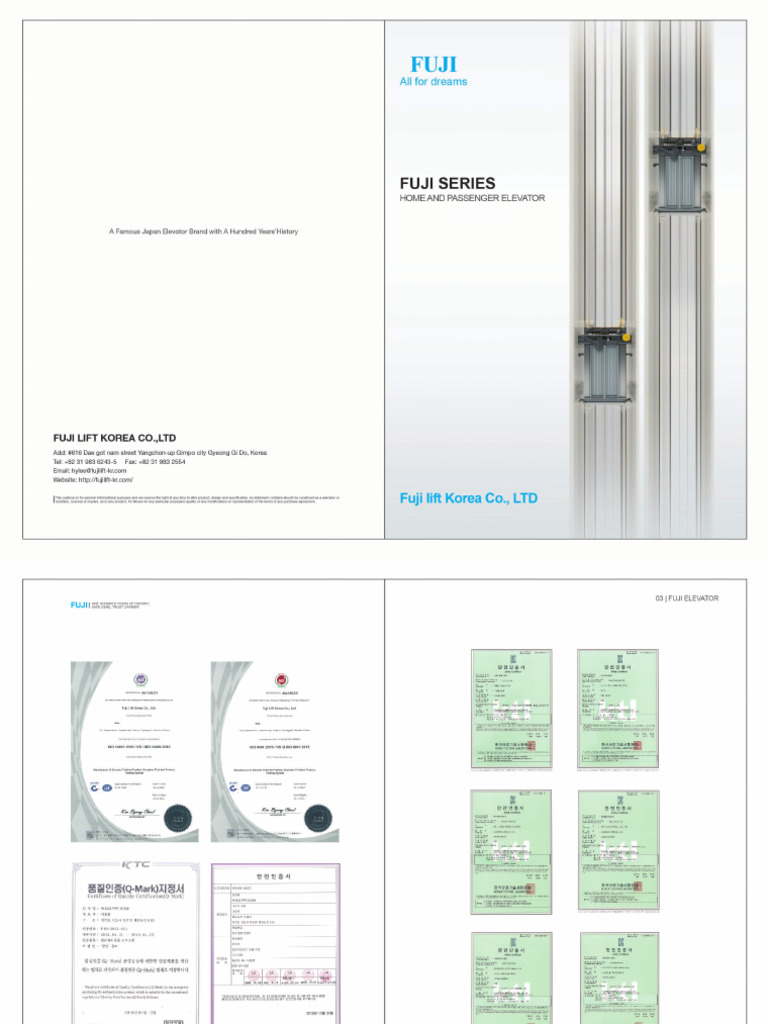 Passenger - Fuji Lift Korea New | PDF