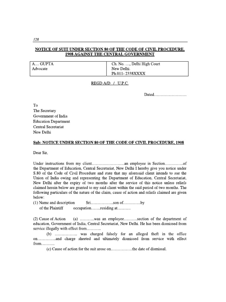 Section 80 CPC | PDF