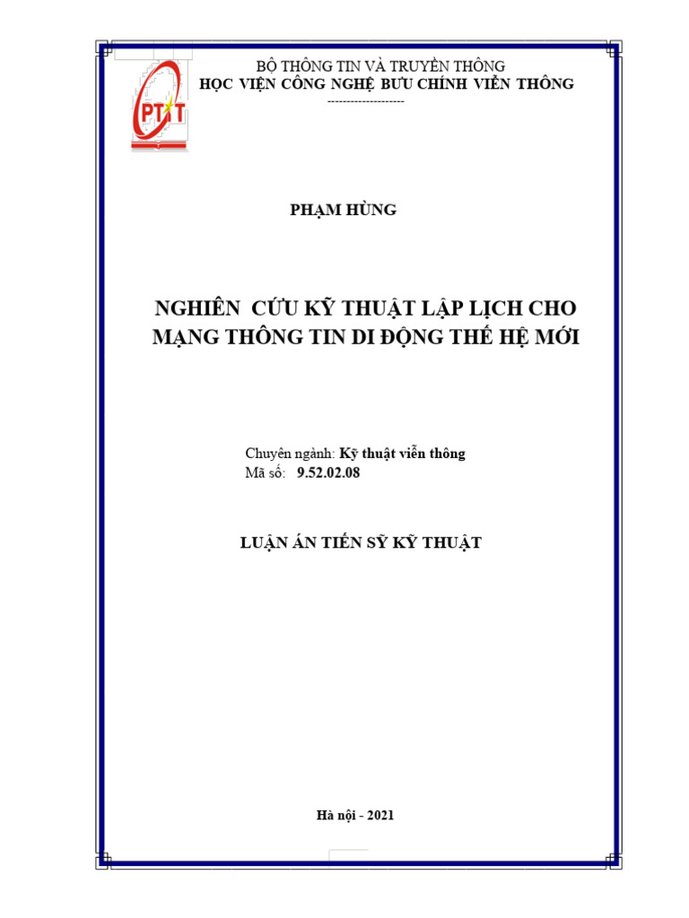 Ky Thuat Lap Lich Mang TTDD %G | PDF