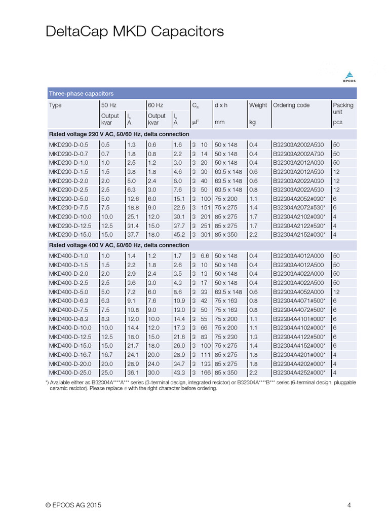 SodaPDF Splitted Epcos - PFC Delta Cap PB | PDF | Capacitor ...