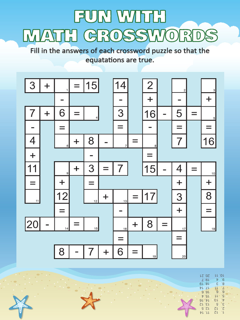 Math Crosswords 1 En | PDF