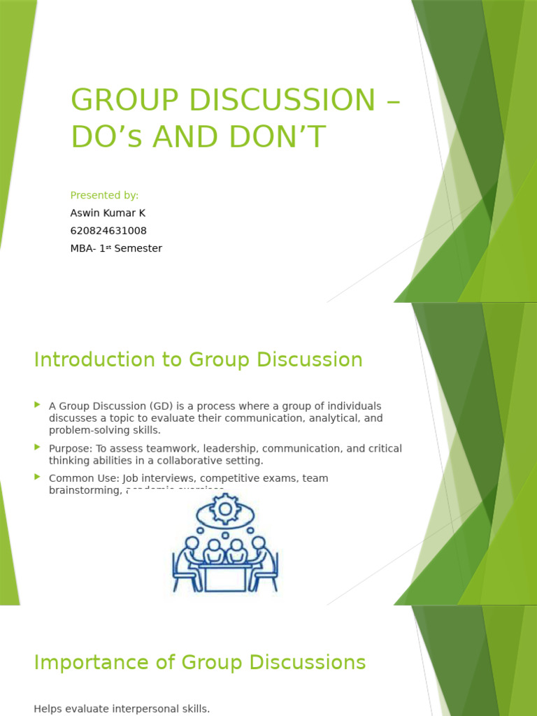 Group Discussion | PDF | Communication | Body Language