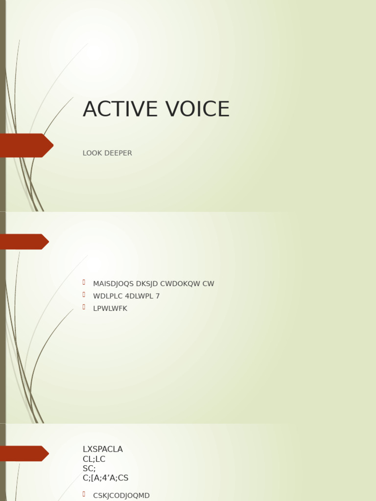 Active Voice | PDF