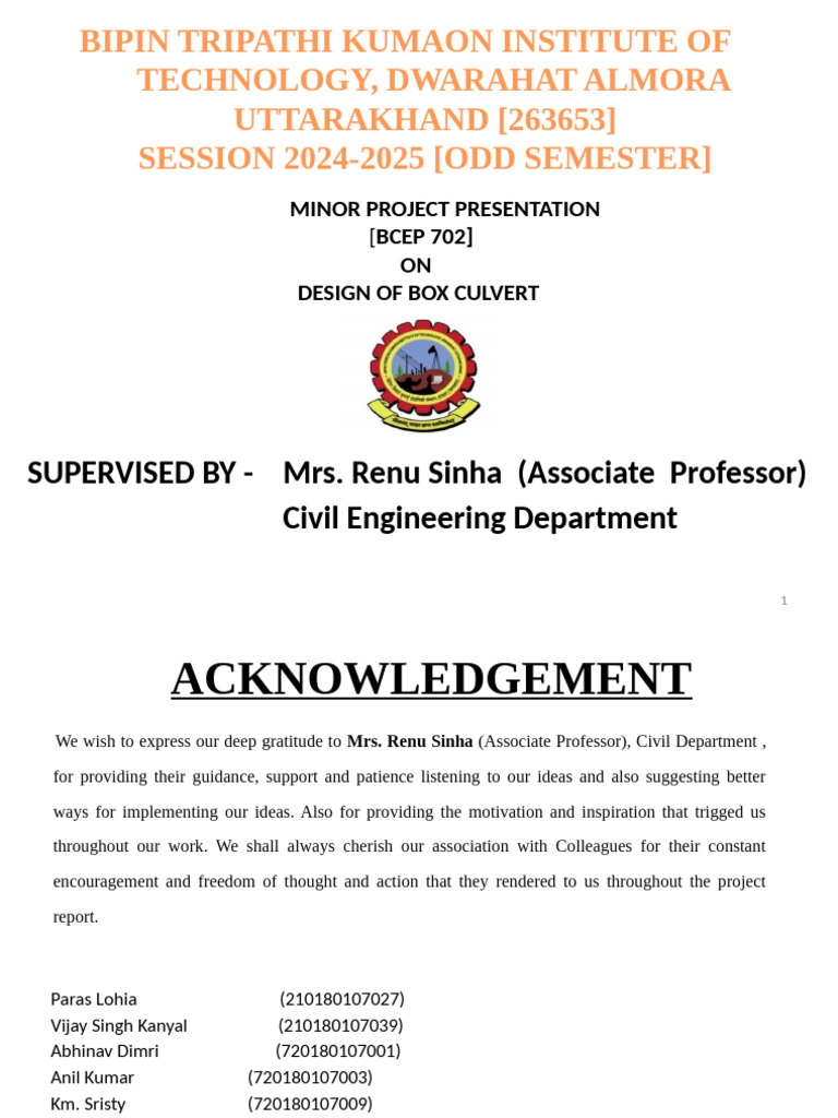 Ppt Project 1 | PDF | Drainage | Precast Concrete