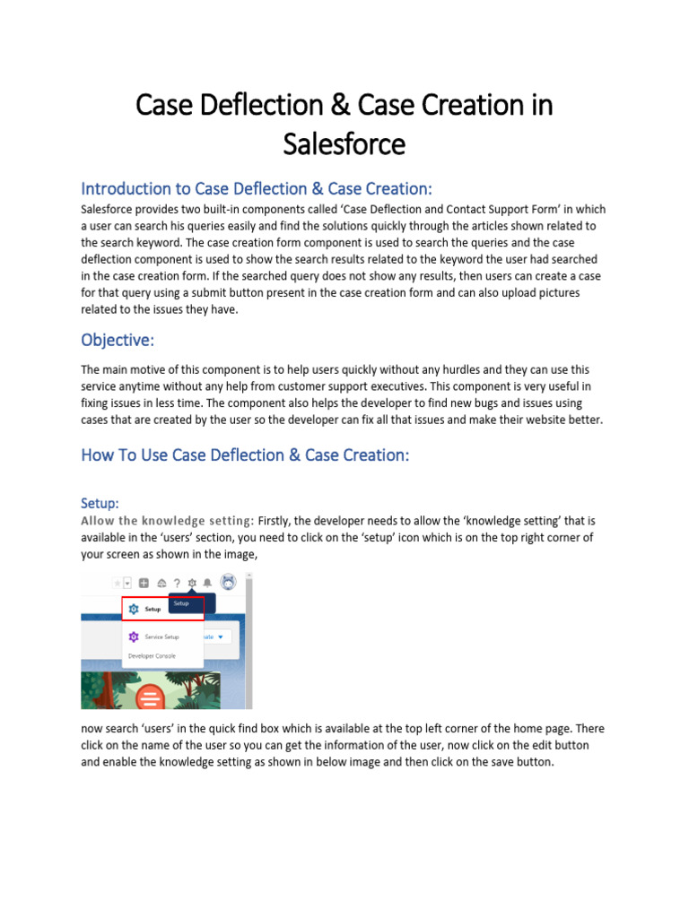 Case Deflection & Case Creation | PDF | Icon (Computing) | Button ...