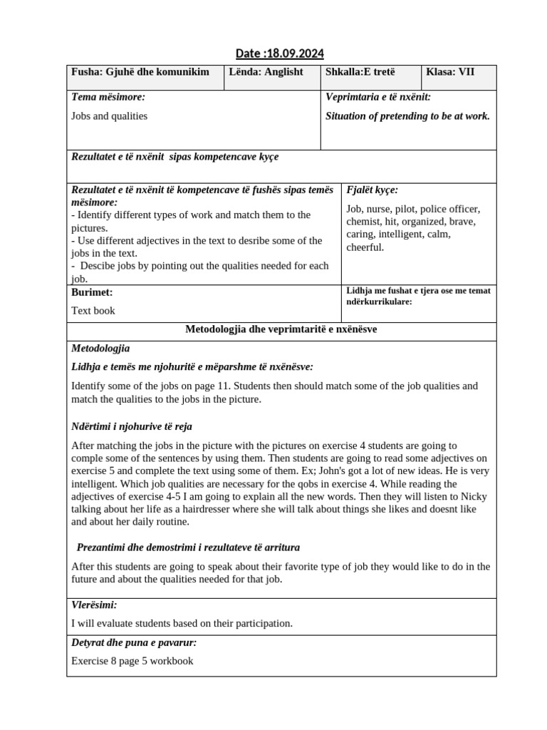 5-Job and Qualities | PDF
