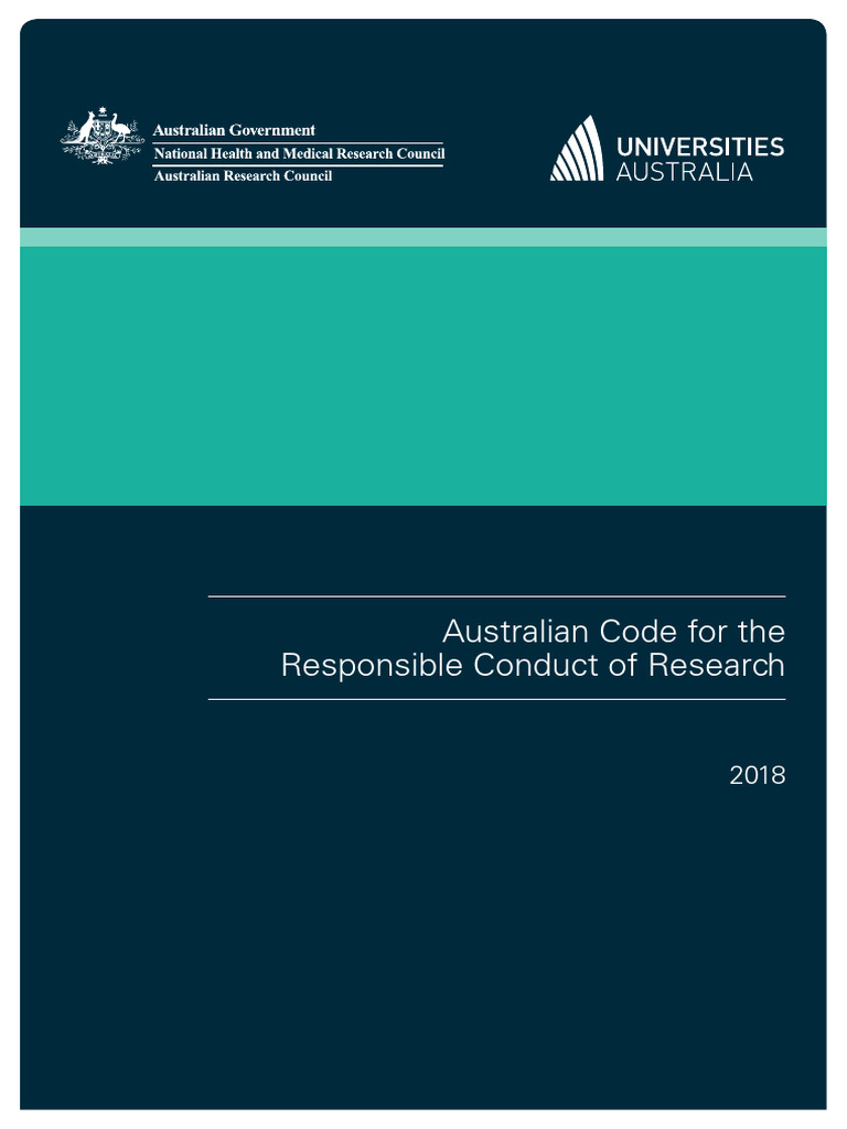 The Australian Code For The Responsible Conduct of Research 2018 | PDF ...