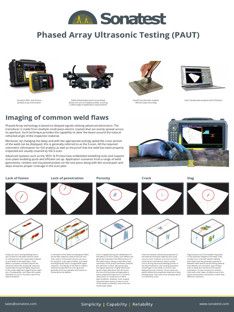 235904_Sonatest_PAUT_A1_Poster_amended_for_web (1) | PDF | Welding ...