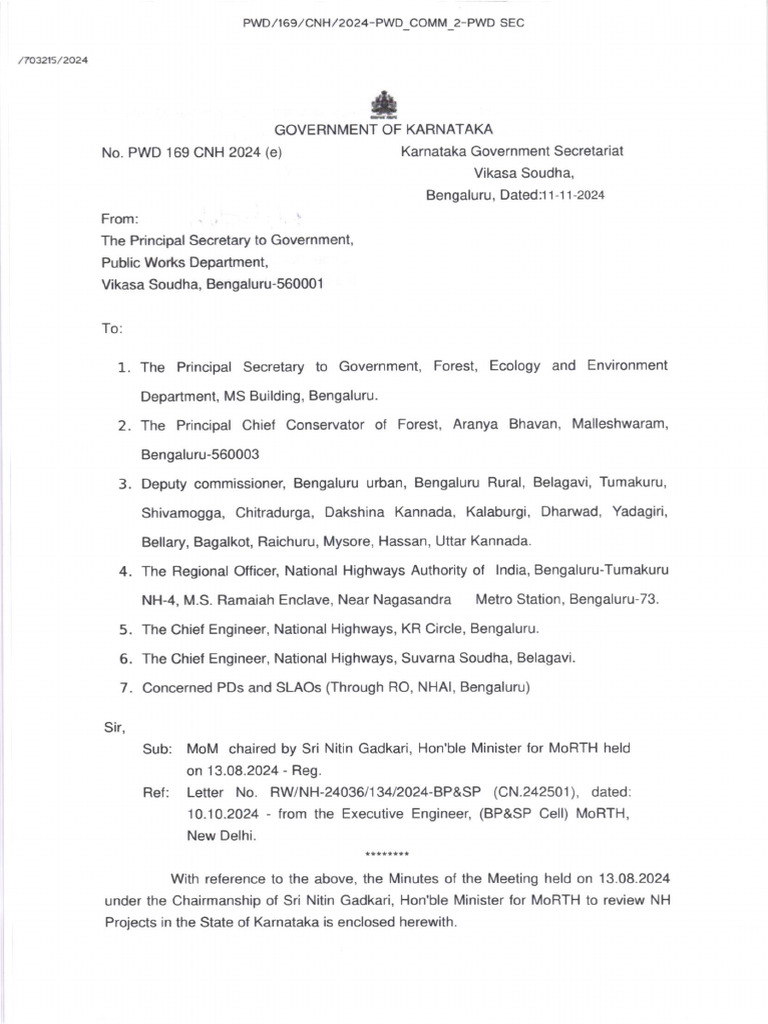 MoM | PDF | Government | Government Of India