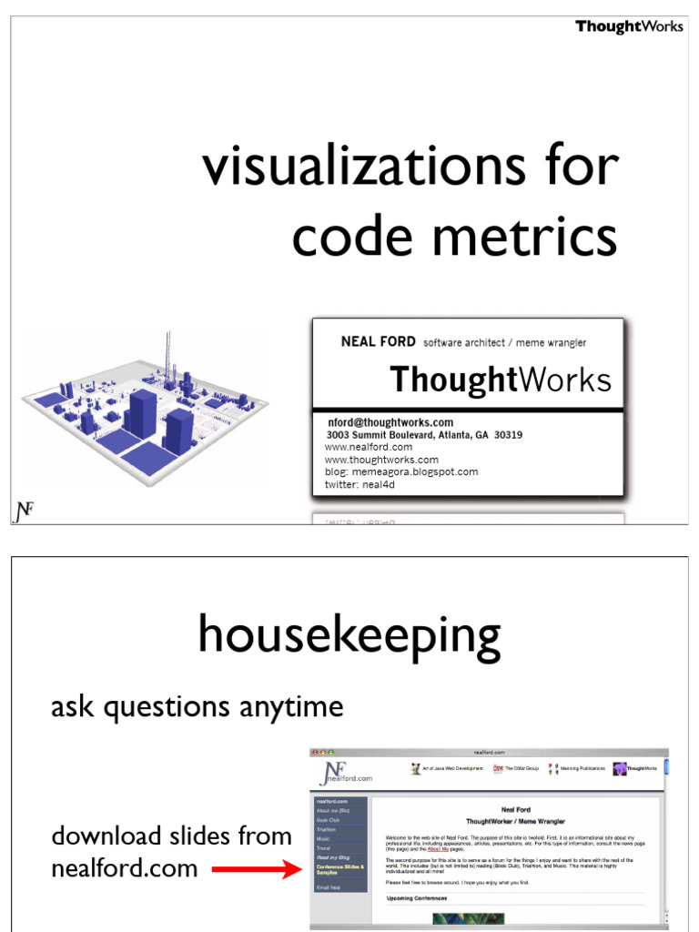 Visualizations For Code Metrics (Neal Ford) | PDF | Software Engineering | Computing