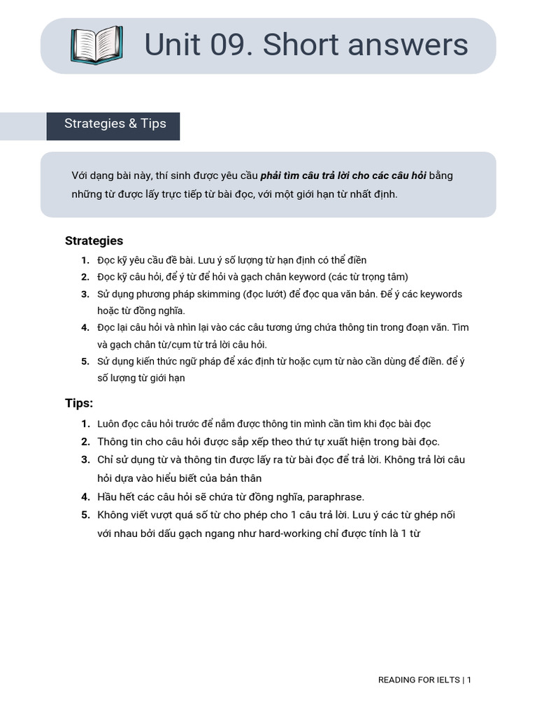 Reading - Unit 9. Short answers | PDF | Mount Everest | Sleep