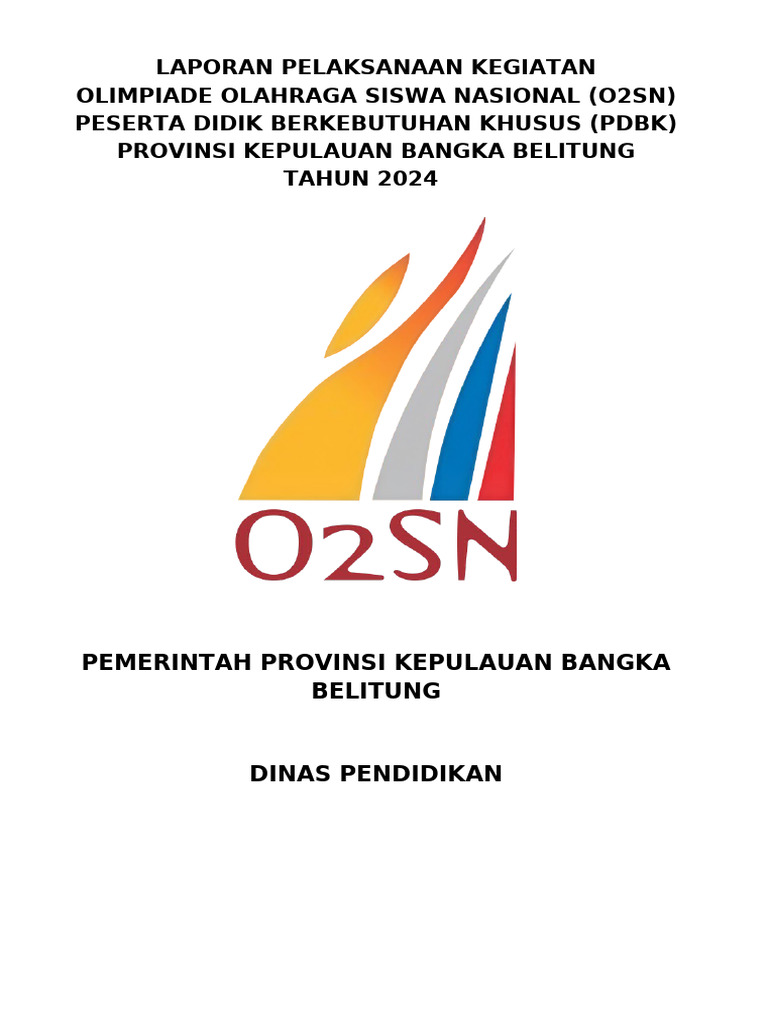 Laporan Pelaksanaan O2sn PDBK 2024 | PDF