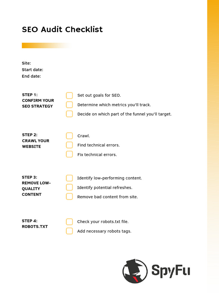 SEO Audit Checklist 2020 Guide | PDF