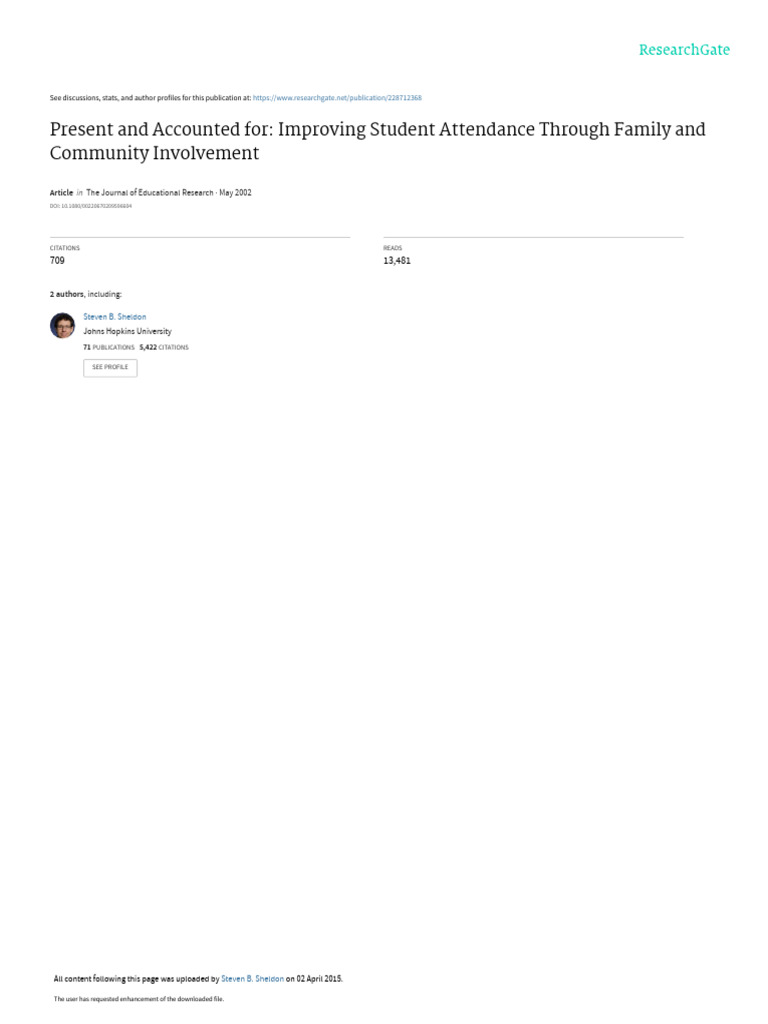 Present_and_Accounted_for_Improving_Student_Attend | PDF | Race And ...