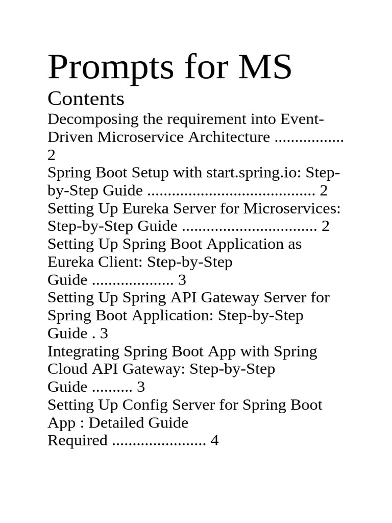 Prompts for MS | PDF | Computer Science | Computer Programming