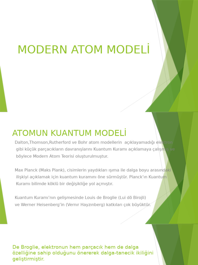 Modern Atom Modeli̇ | PDF