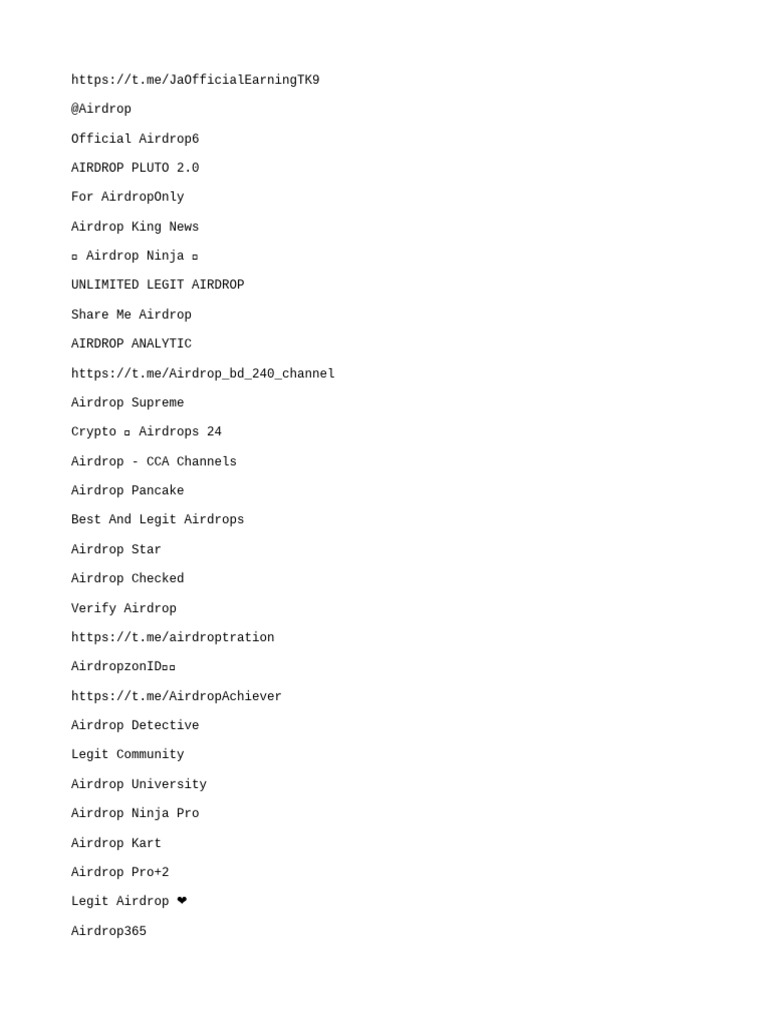 Crypto Airdrop Enthusiasts Hub | PDF