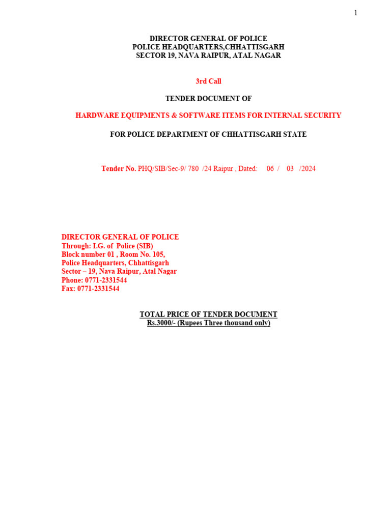 Drone Long Range Tender Doucument | PDF | Value Added Tax ...