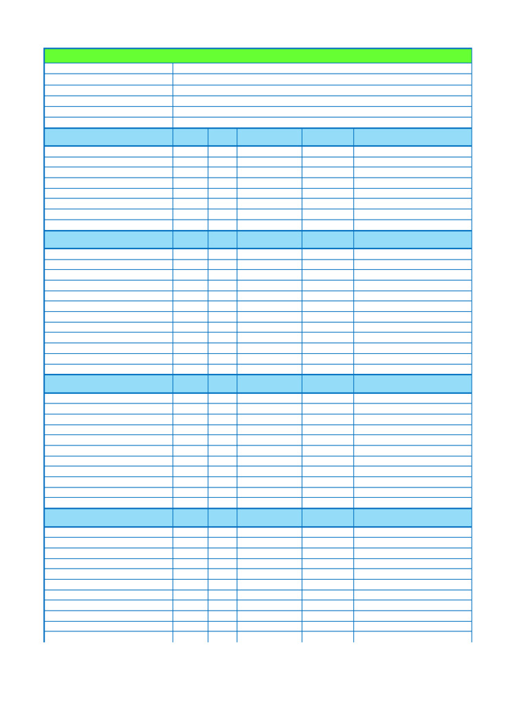 Comprehensive Equipment Load Sheet | PDF