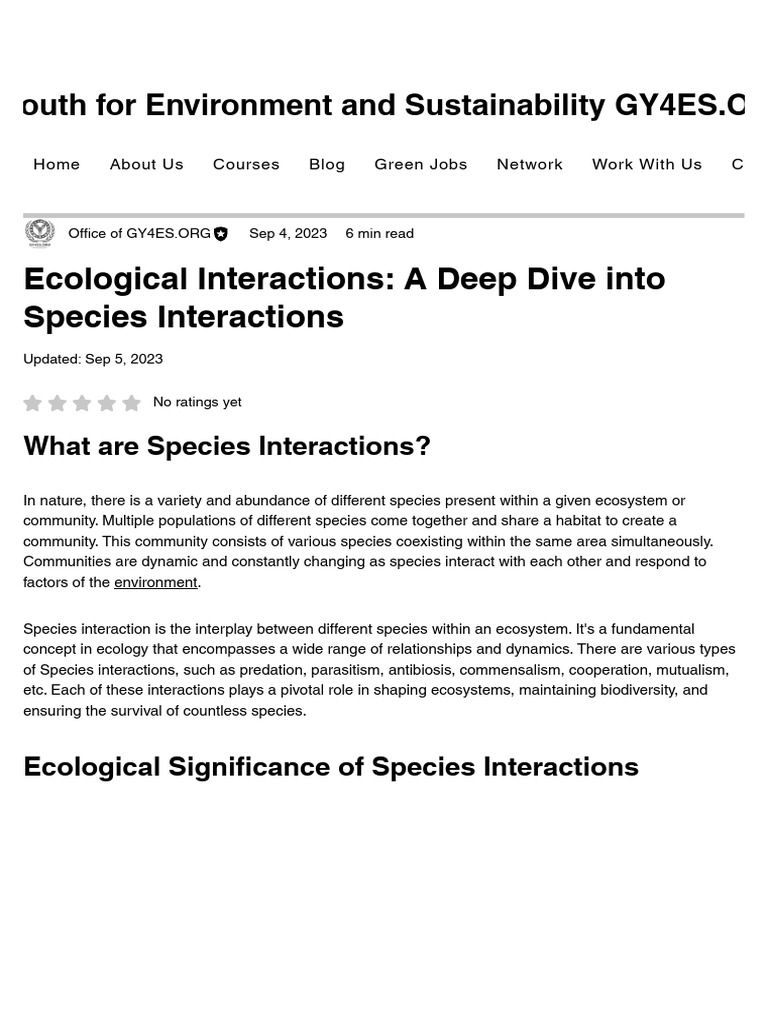 Understanding Ecological Interactions | PDF | Predation | Parasitism