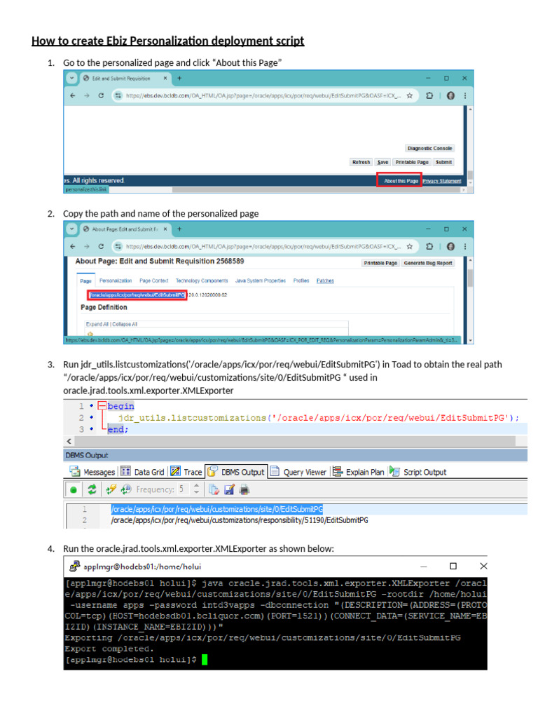 How to create Ebiz Personalization deployment script | PDF How to create Ebiz Personalization deployment script | PDF
