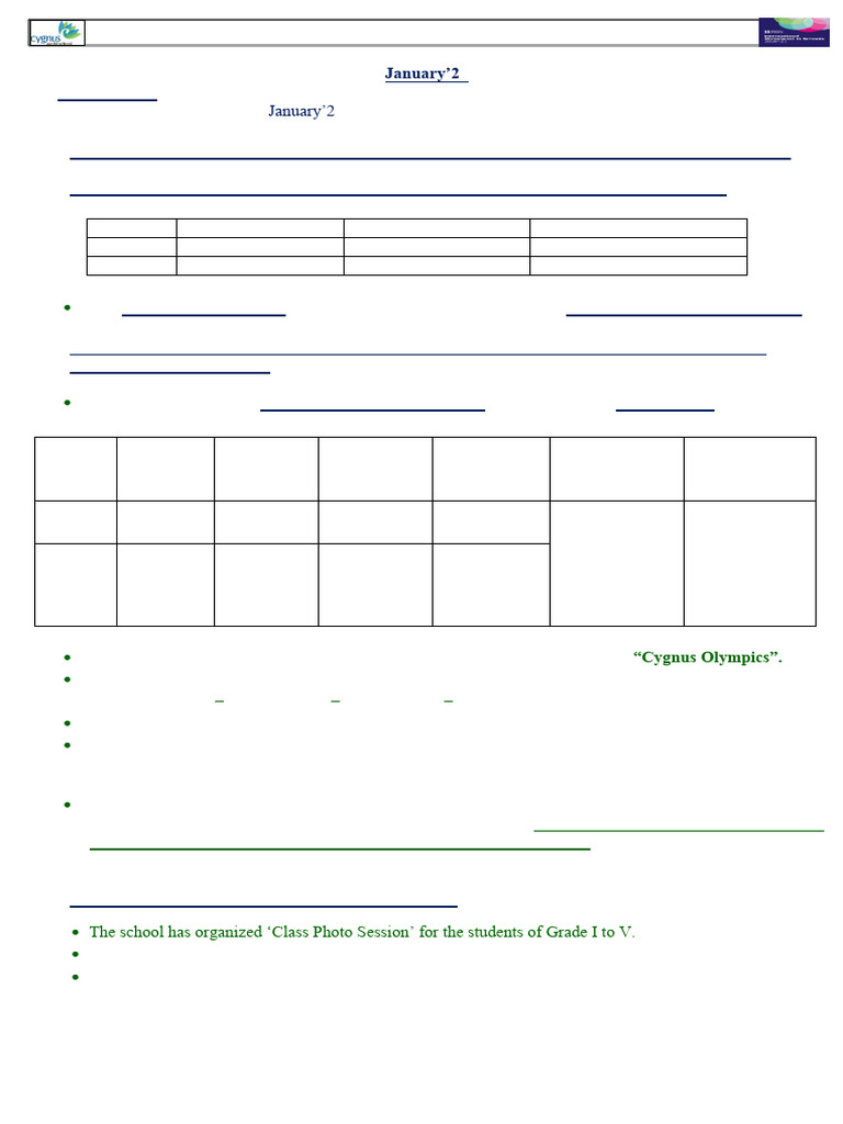 DOC_CIR_January Parents Circular PRIMARY 2024-25 | PDF