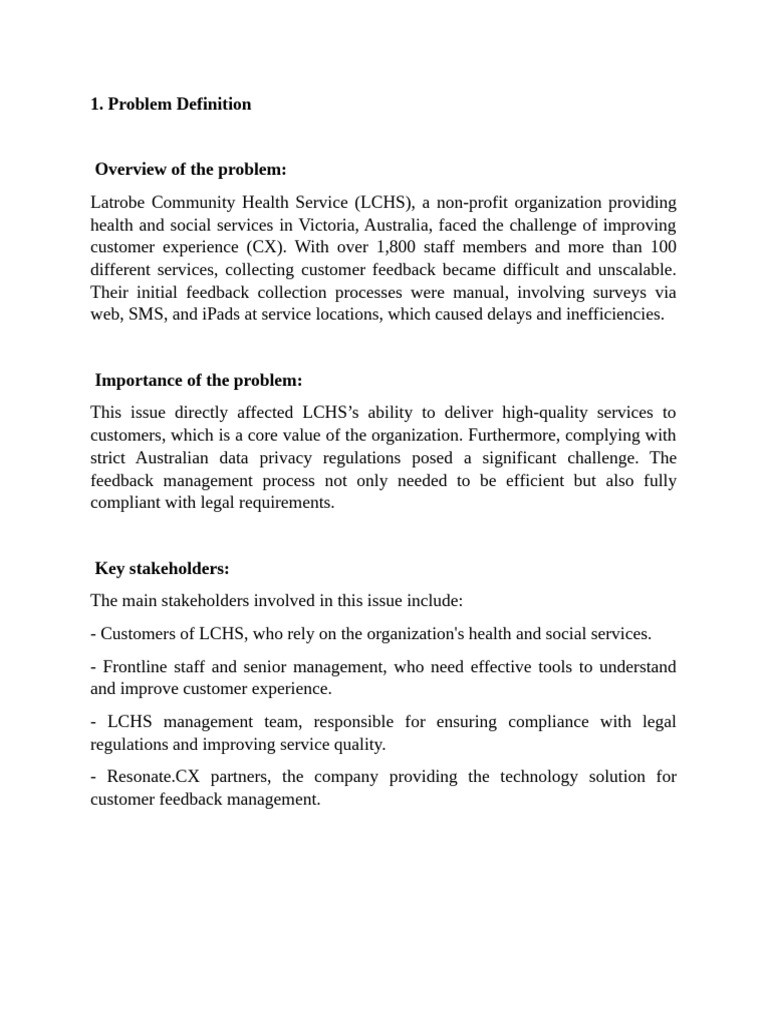 Latrobe Community Health Service (LCHS) | PDF | Privacy | Customer ...