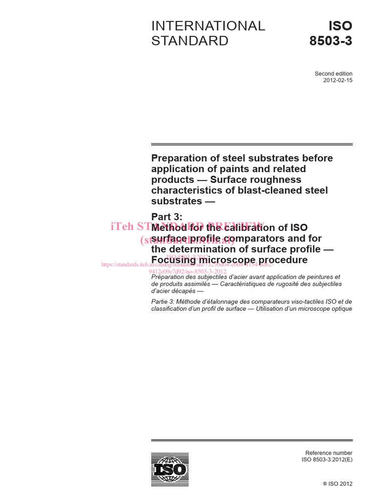 ISO-8503-3-2012 | PDF | International Organization For Standardization ...