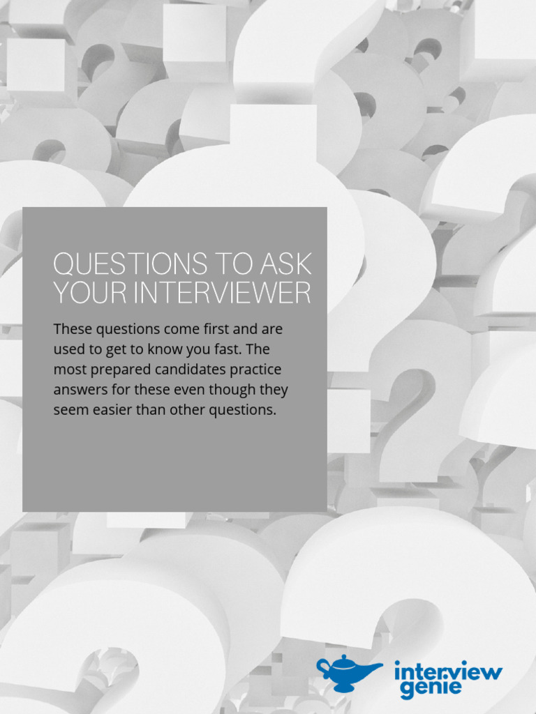 Questions For Them - Interview Genie | PDF
