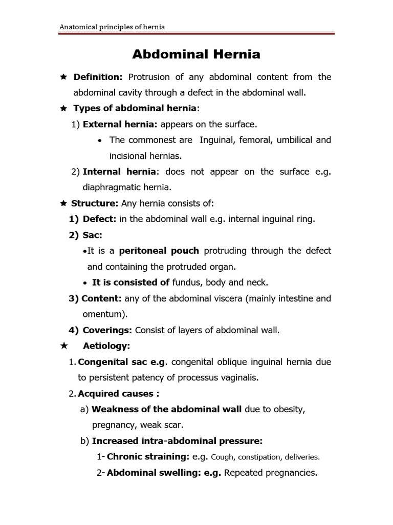 Understanding Abdominal Hernias | PDF