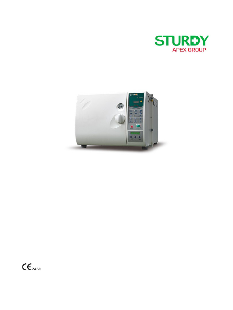 Manual SA-230-260MA Sturdy ENG | PDF | Sterilization (Microbiology) | Water