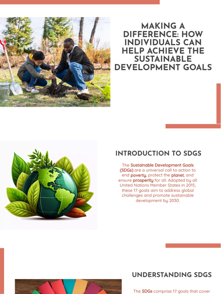 Individual Actions for SDGs | PDF | Sustainability | Sustainable ...