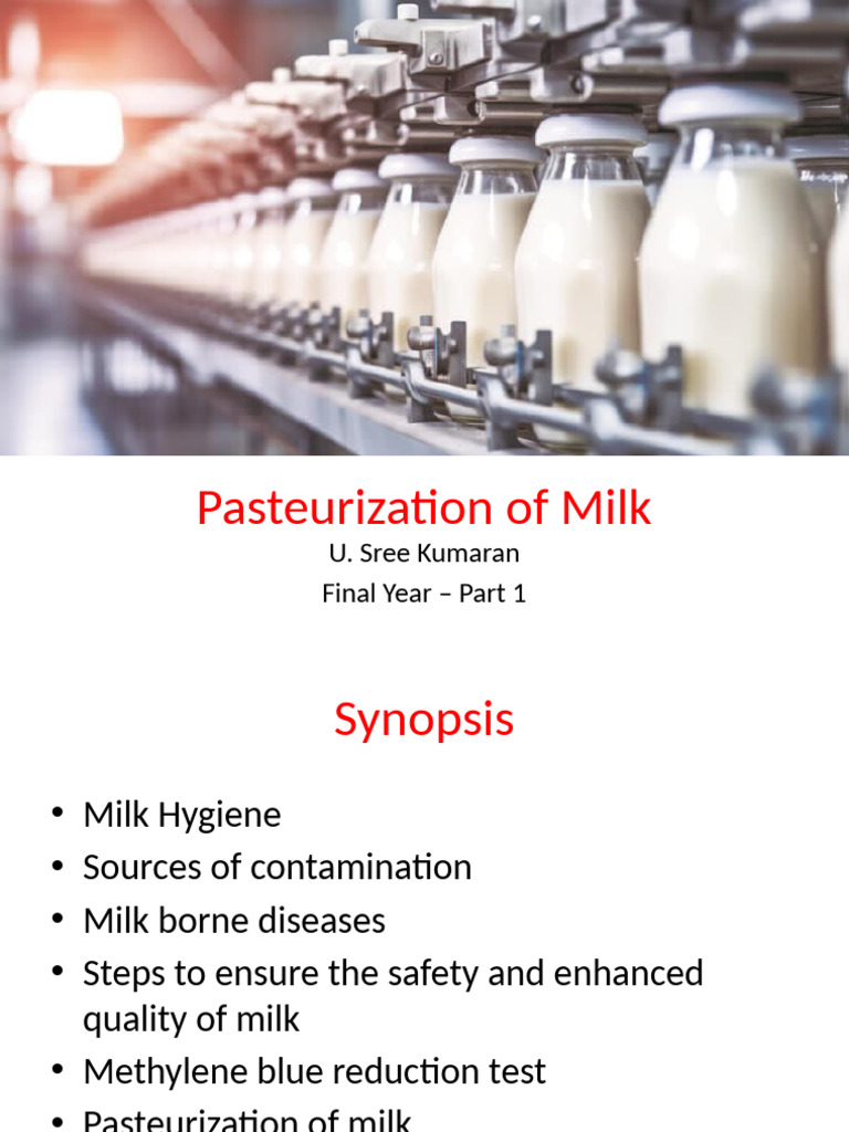 Milk Pasteurization Methods and Importance | PDF | Milk | Infection