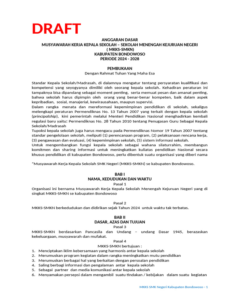 Draft Ad Art MKKS SMKN Bondowoso | PDF