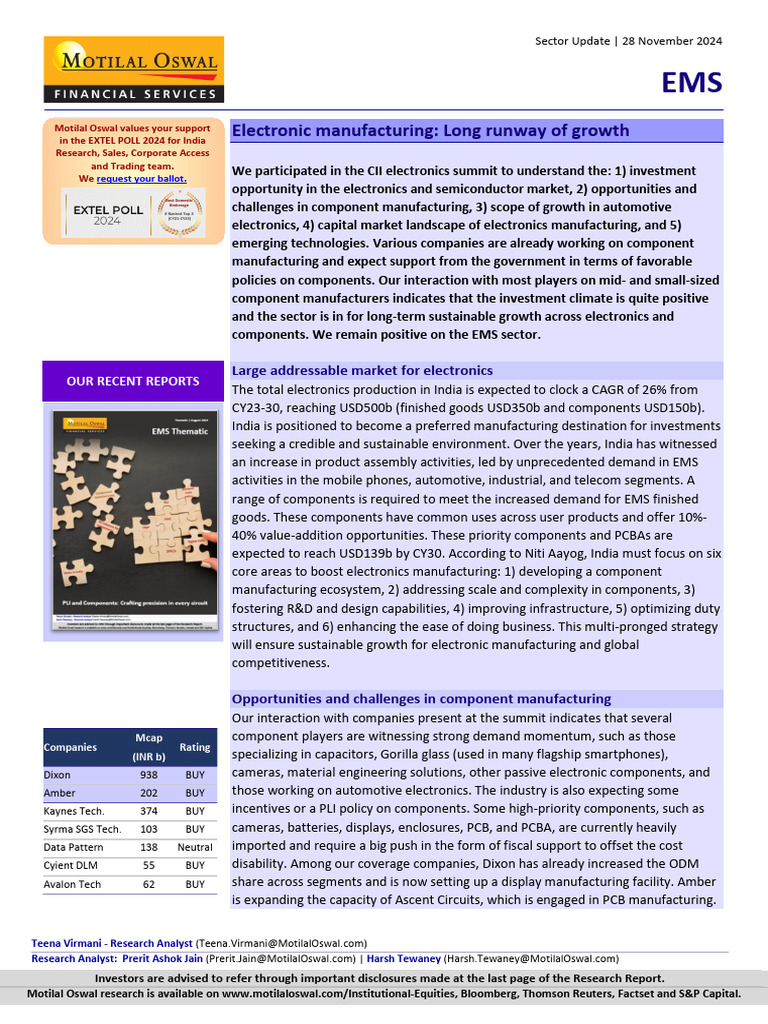 Ems 20241128 Mosl Su PG008 | PDF | Securities (Finance)