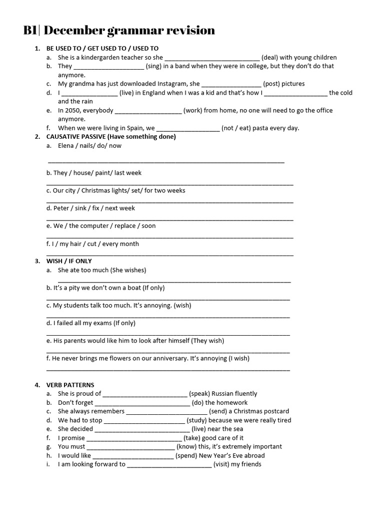 B1 - Dec24 Grammar Revision (1) | PDF