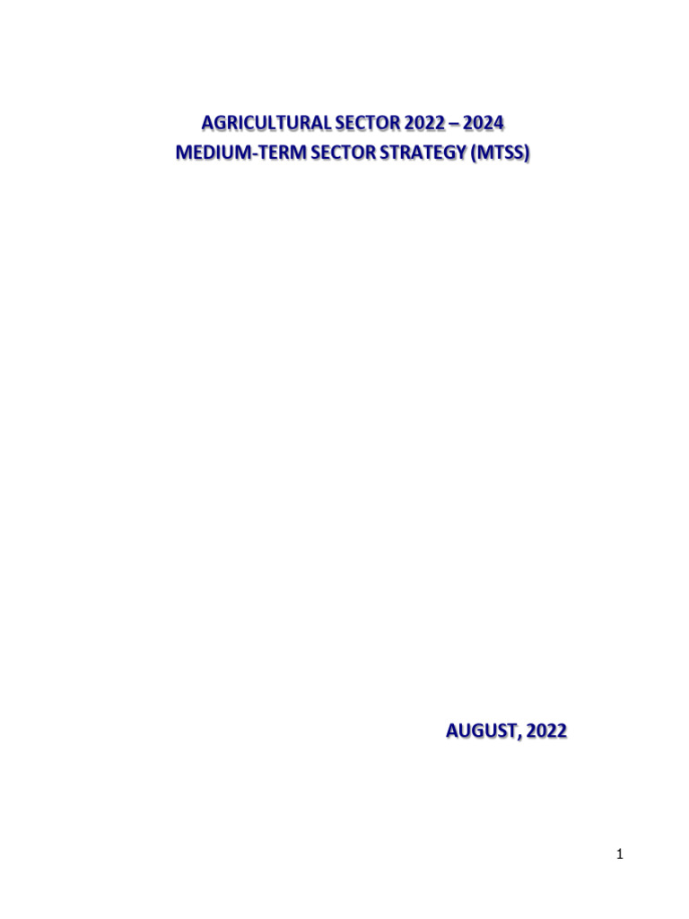 Ondo State Agricultural MTSS 2022-2024 | PDF | Agriculture ...