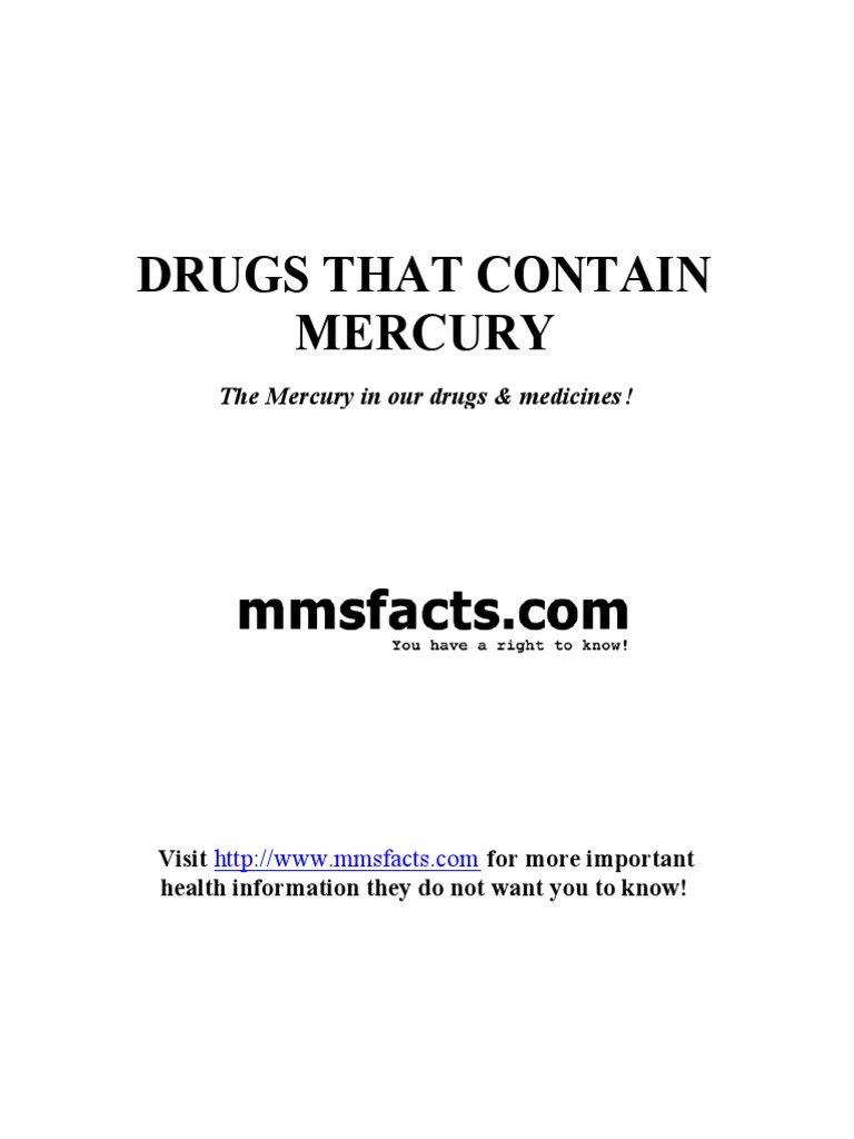 Medicines That Contain Mercury | Mercury (Element) | Topical Medication