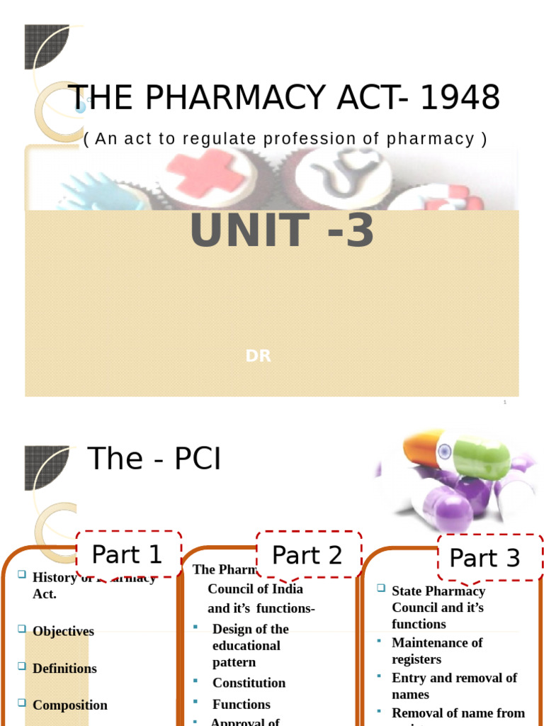 Unit 3 Pharmacy Act 2 | PDF | Pharmacist | Pharmacy