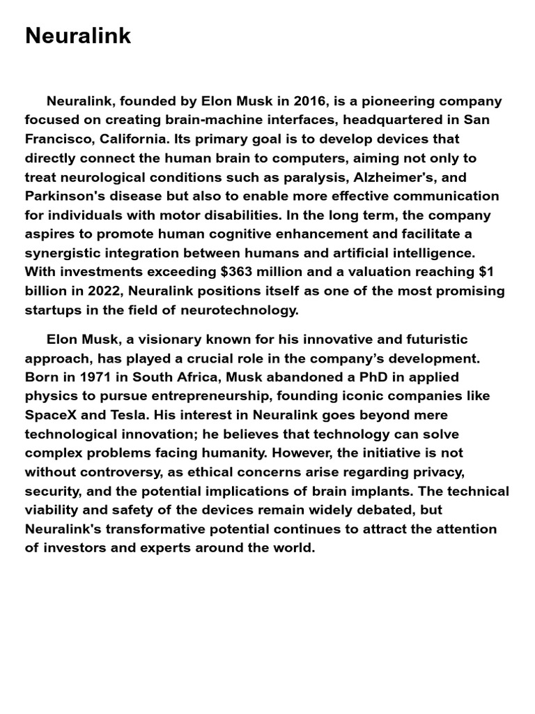 Neuralink | PDF