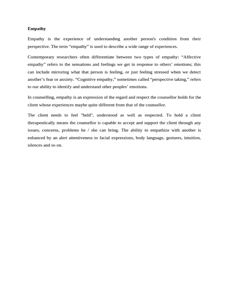 Empathy | PDF