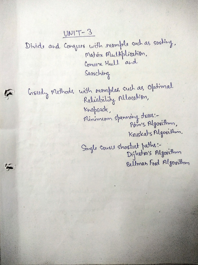 DAA Unit3 Notes - 241015 - 101831 | PDF