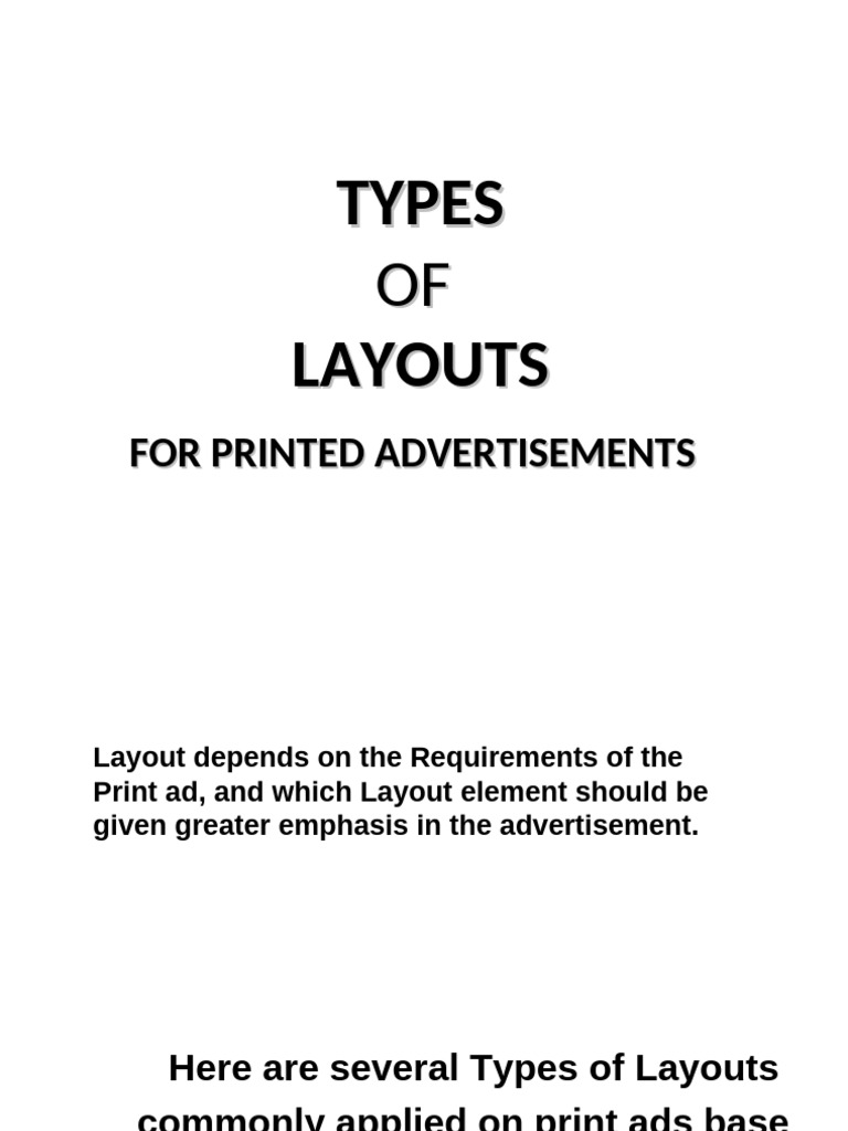 Types of Layout | PDF | Page Layout | Advertising