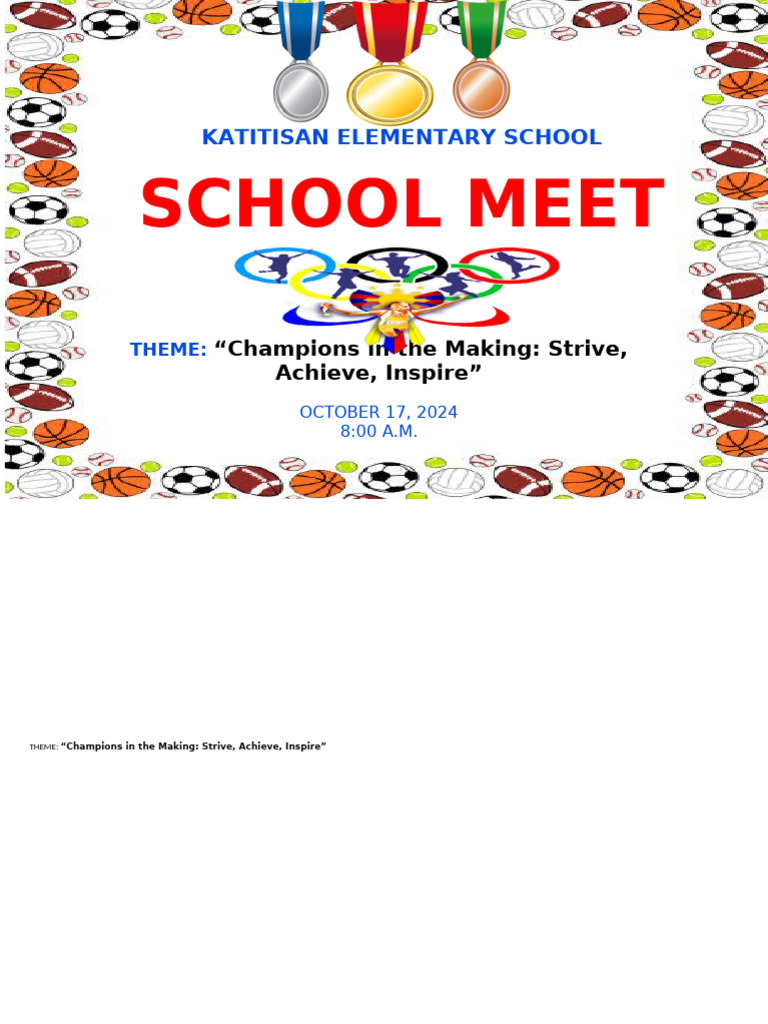 Katitisan School Meet 2024 | PDF