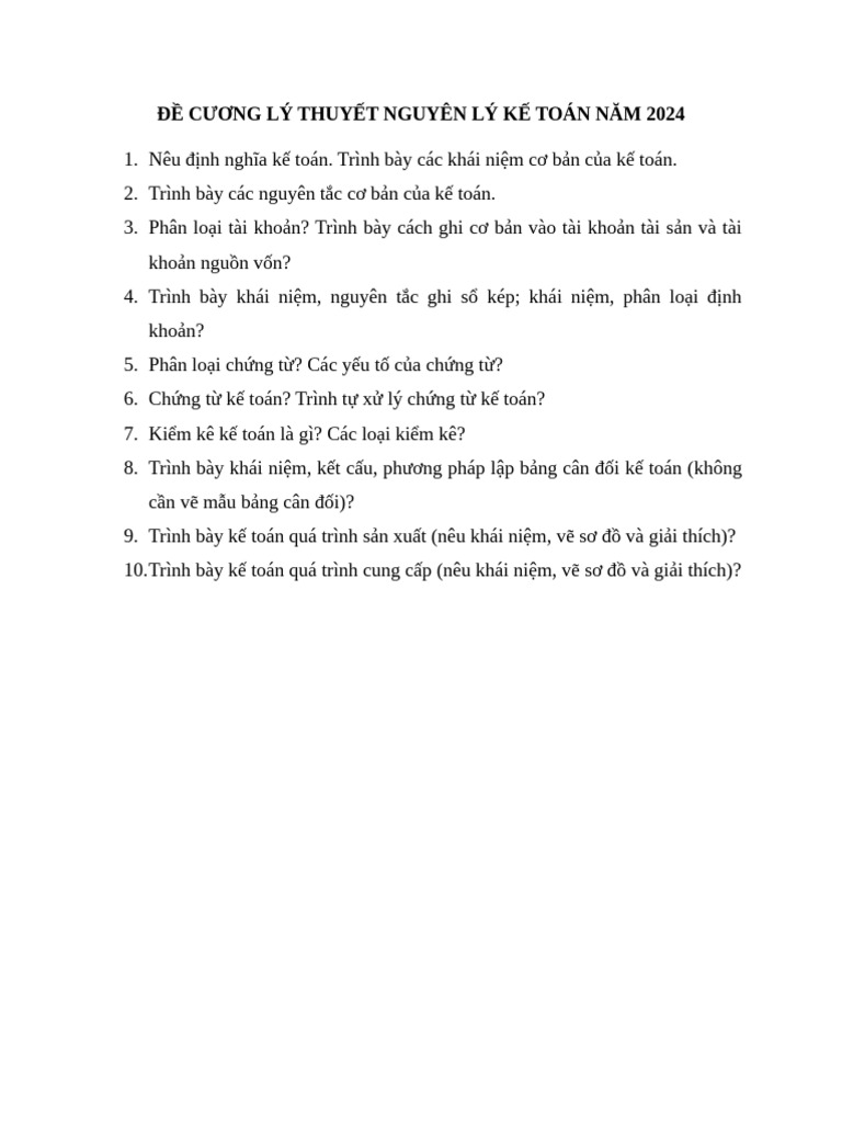 Đề Cương NLKT Tháng 12. 2024 | PDF