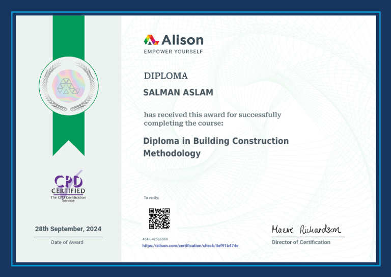 Building Construction Methodology Diploma | PDF